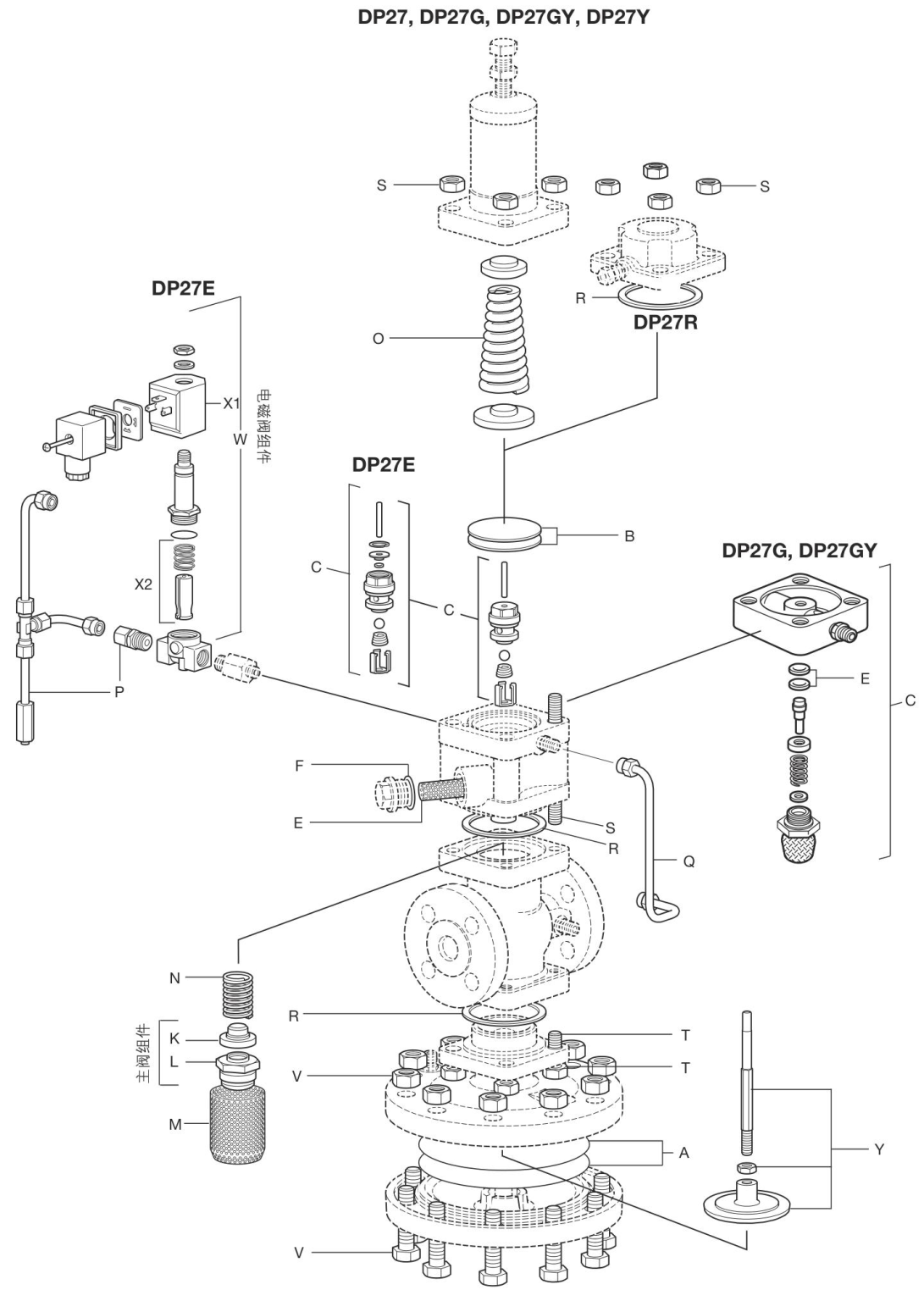 Spirax Sarco DP27/DP27LC Pilot Valve Diaphragm Type Pressure Reducing ...
